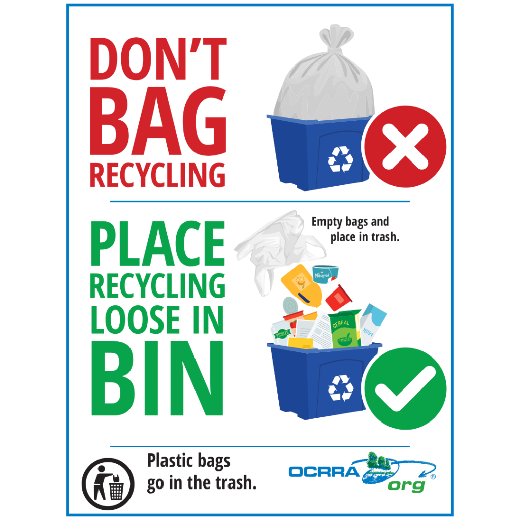 Do Not Bag Recyclables Decal – Order Supplies – Business